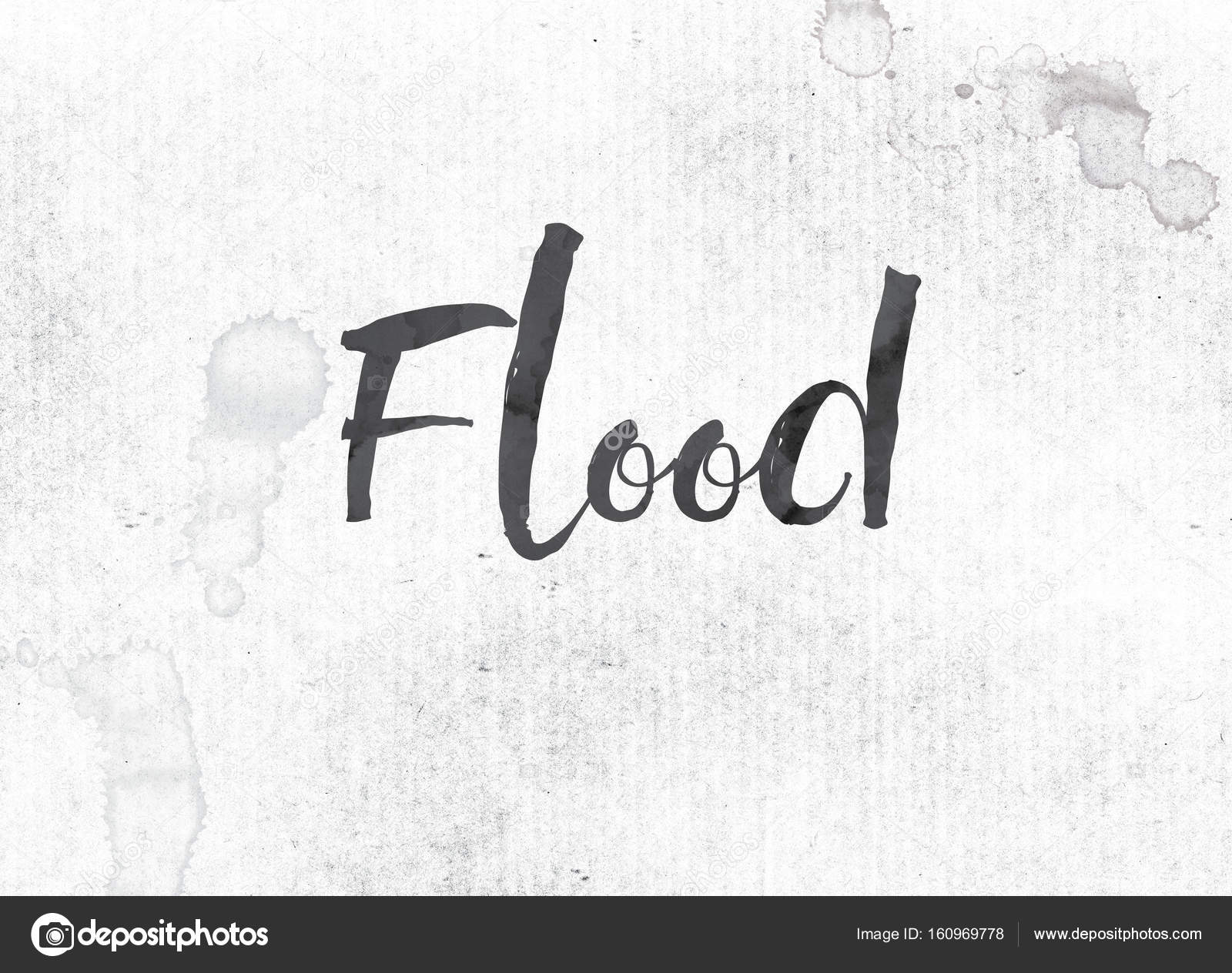 Flood Concept Painted Ink Word and Theme Stock Photo by ...
