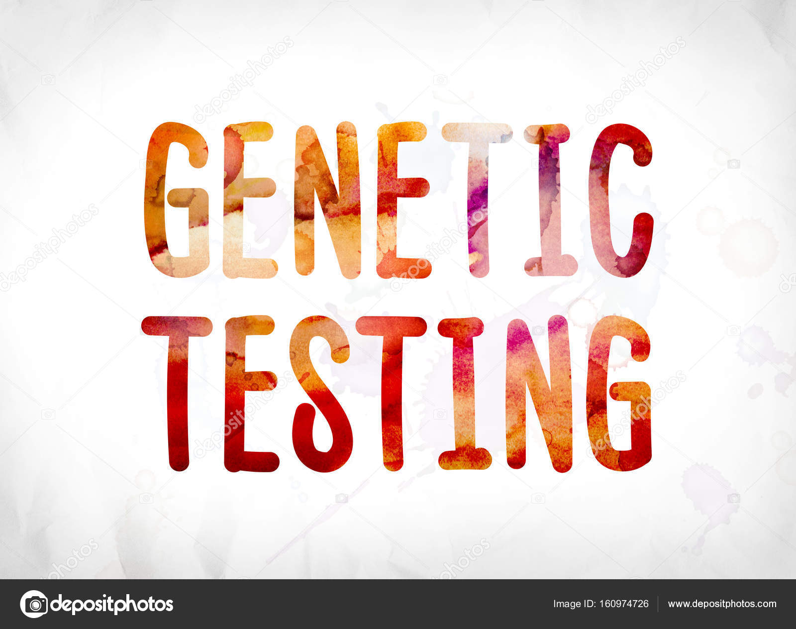Genetic Testing Concept Painted Watercolor Word Art Stock Photo by ...