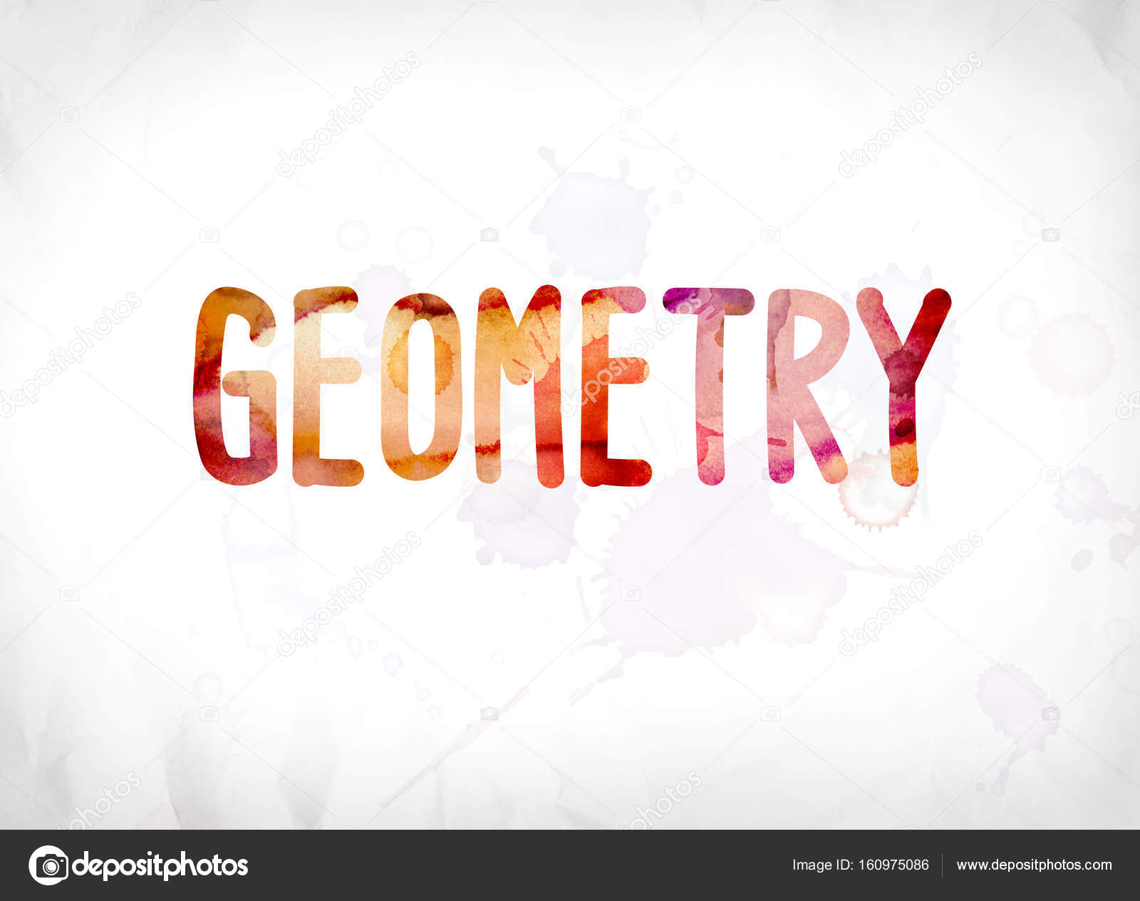 Geometry Concept Painted Watercolor Word Art Stock Illustration by ...