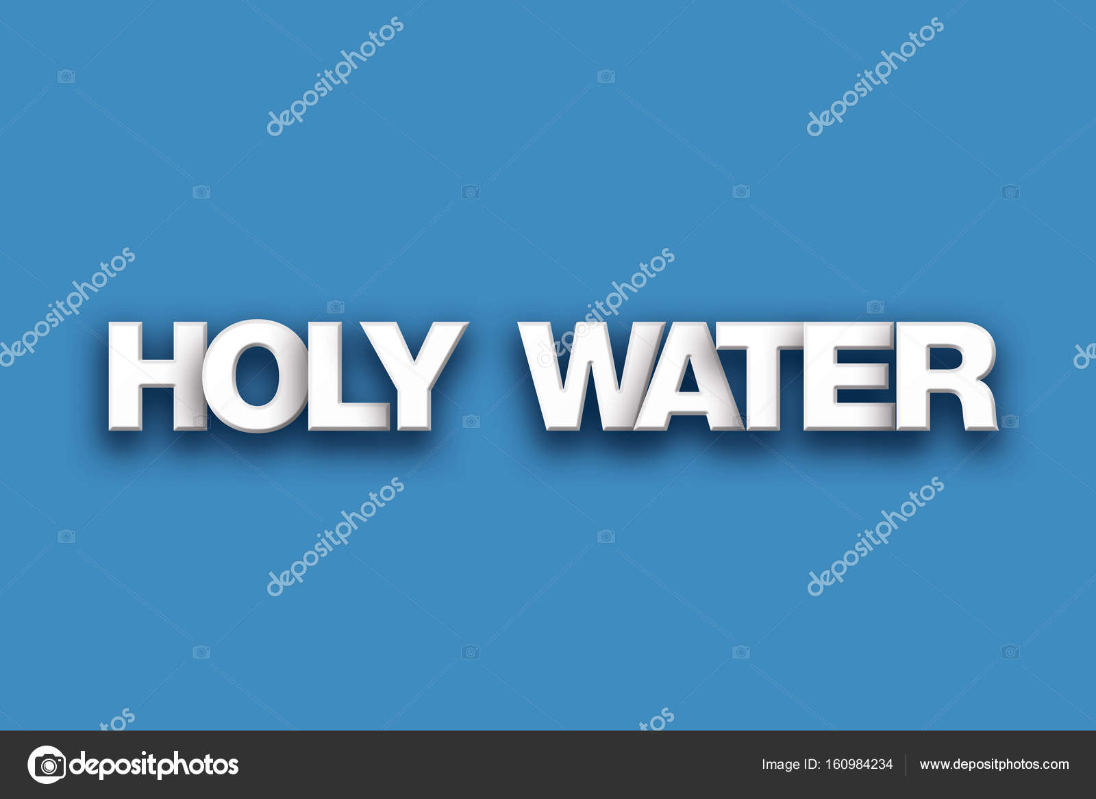 Holy Water Theme Word Art on Colorful Background Stock Photo by ...