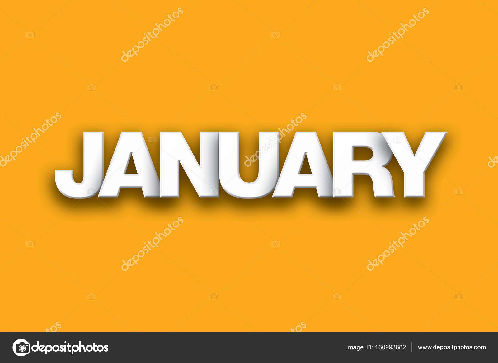 January Theme Word Art on Colorful Background — Stock Photo ...