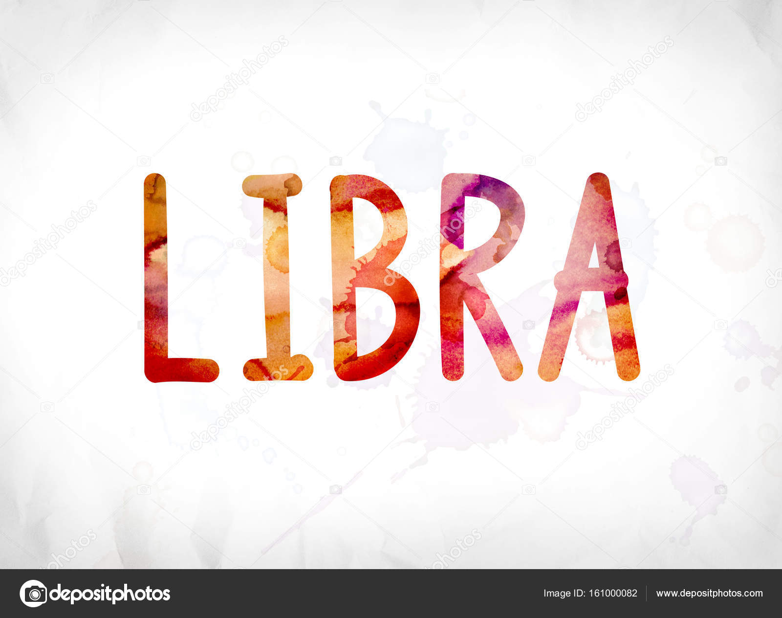 Libra Concept Painted Watercolor Word Art Stock Photo by ...