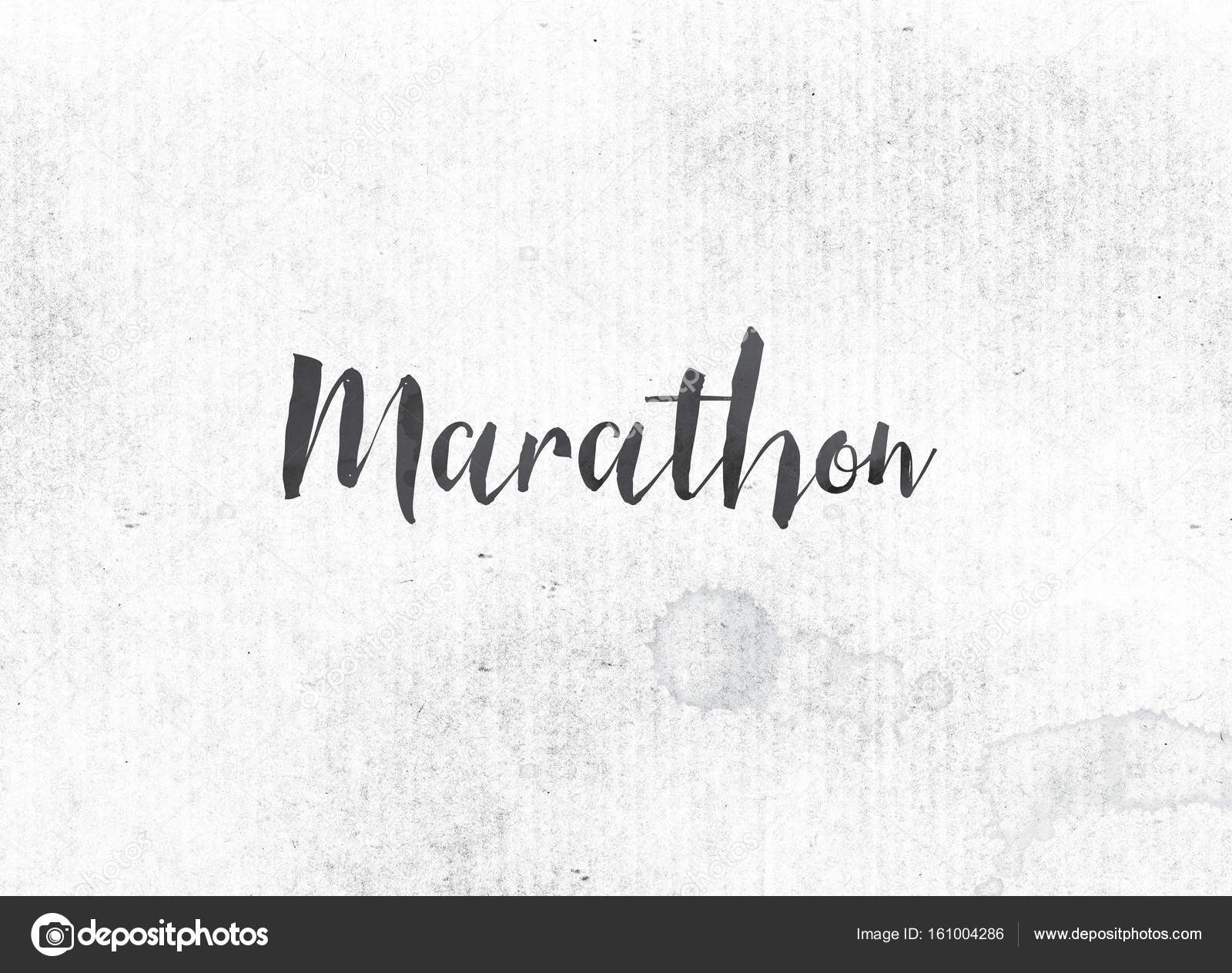 Marathon Concept Painted Ink Word and Theme Stock Photo by ...