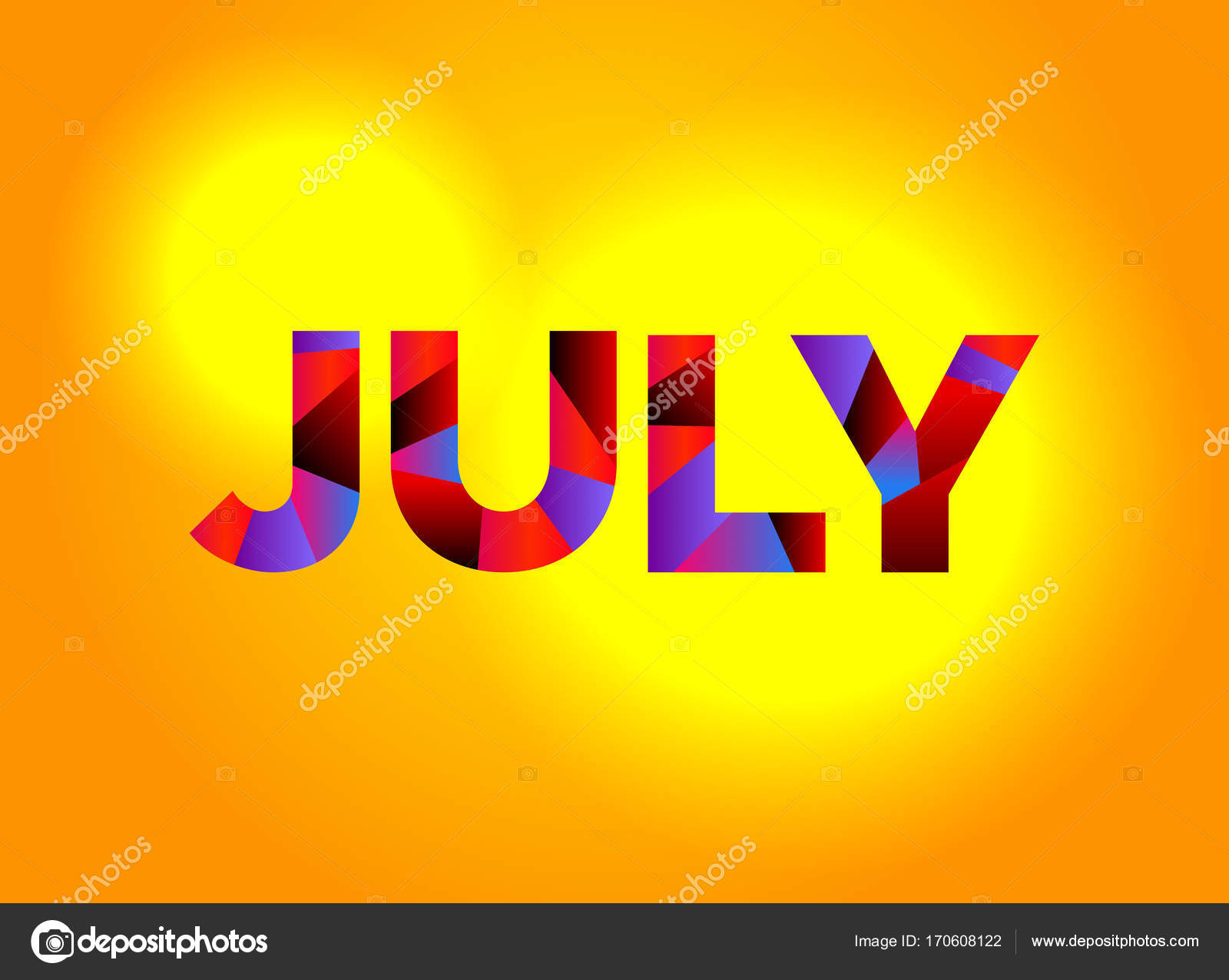 July Theme Word Art Illustration Stock Vector Image by ©enterlinedesign ...