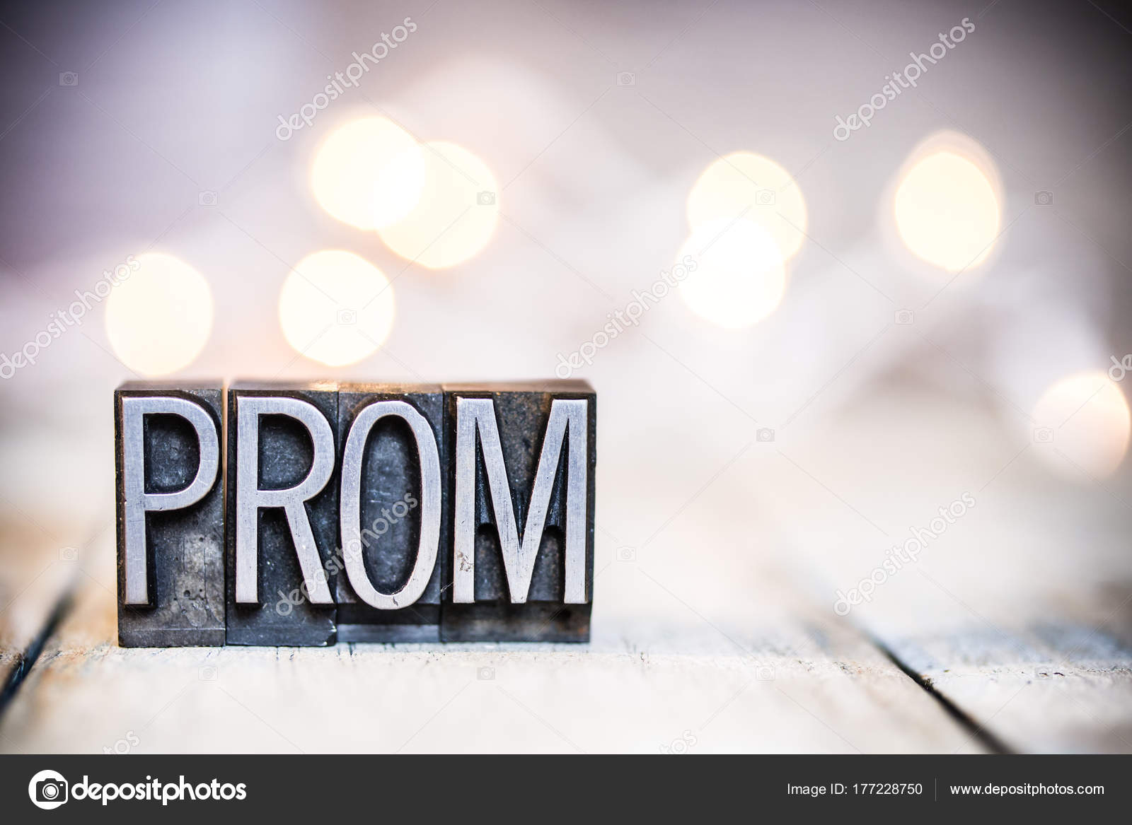 Prom Concept Vintage Letterpress Type Theme Stock Photo by ...