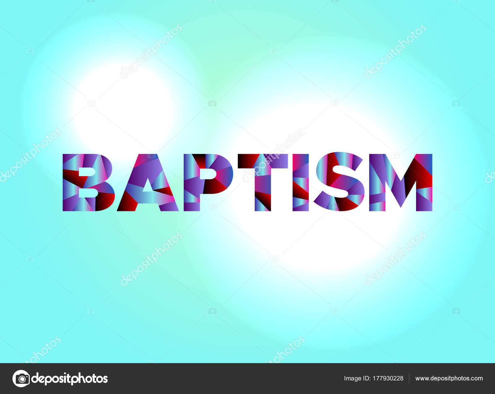 Baptism Concept Colorful Word Art Illustration Stock Vector by ...