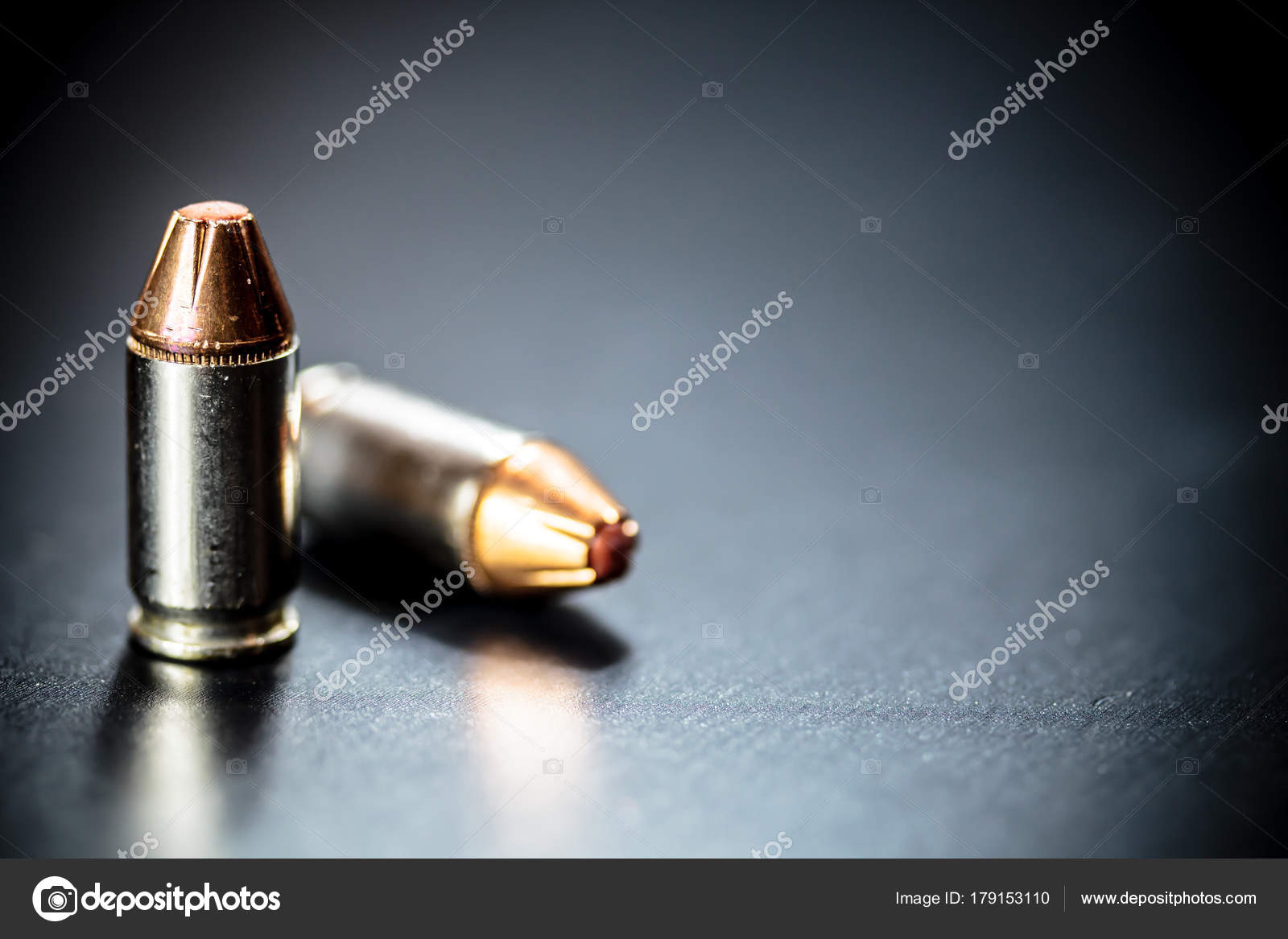 Hand Gun Pistol Ammunition Bullets — Stock Photo © enterlinedesign ...