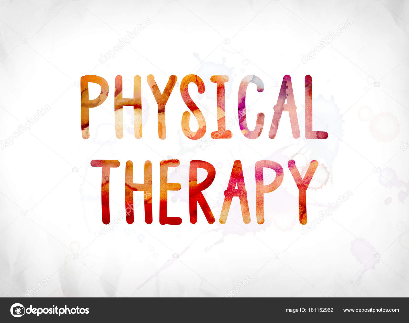Physical Therapy Concept Painted Watercolor Word Art Stock Photo by ...