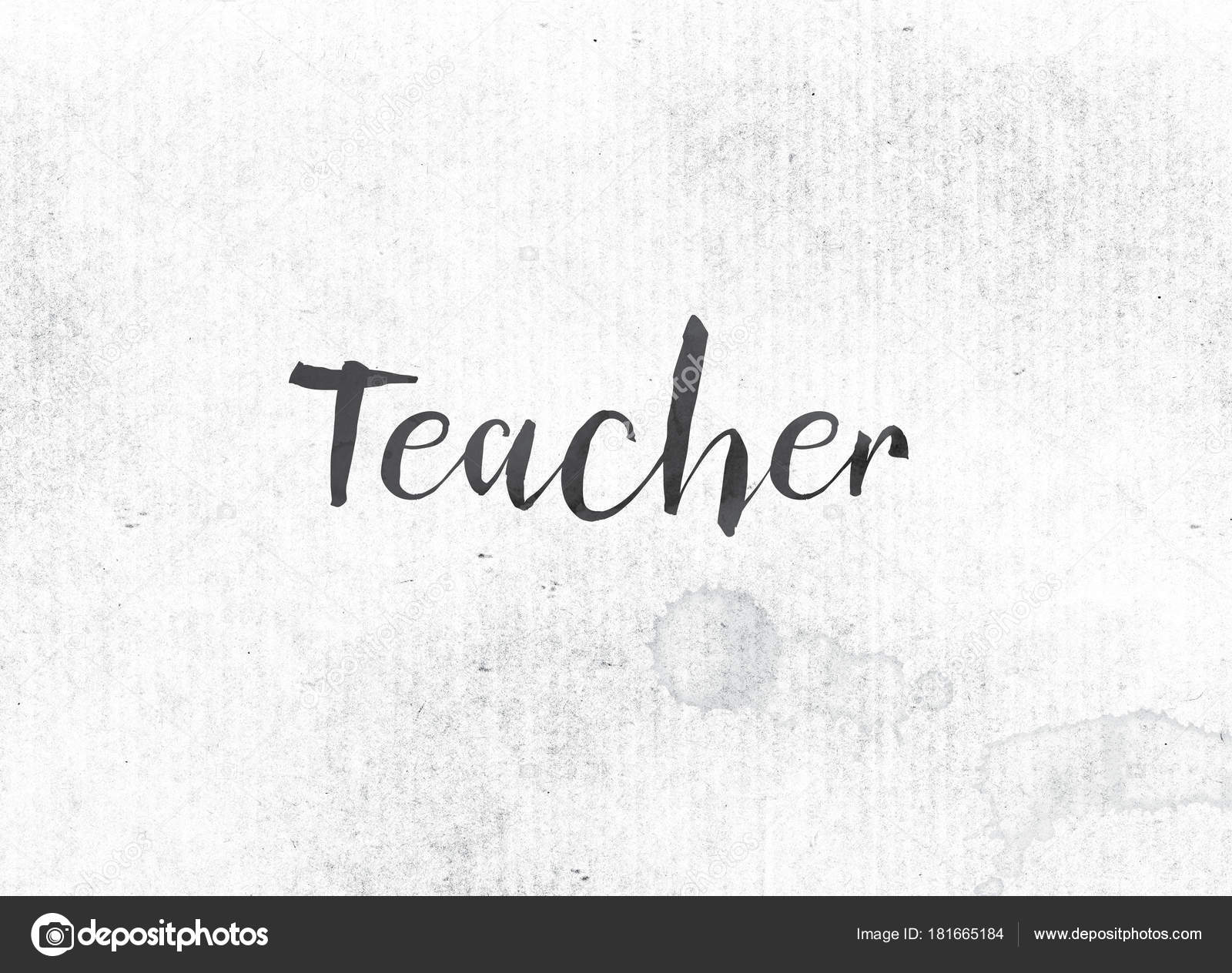 Teacher Concept Painted Ink Word and Theme — Stock Photo ...