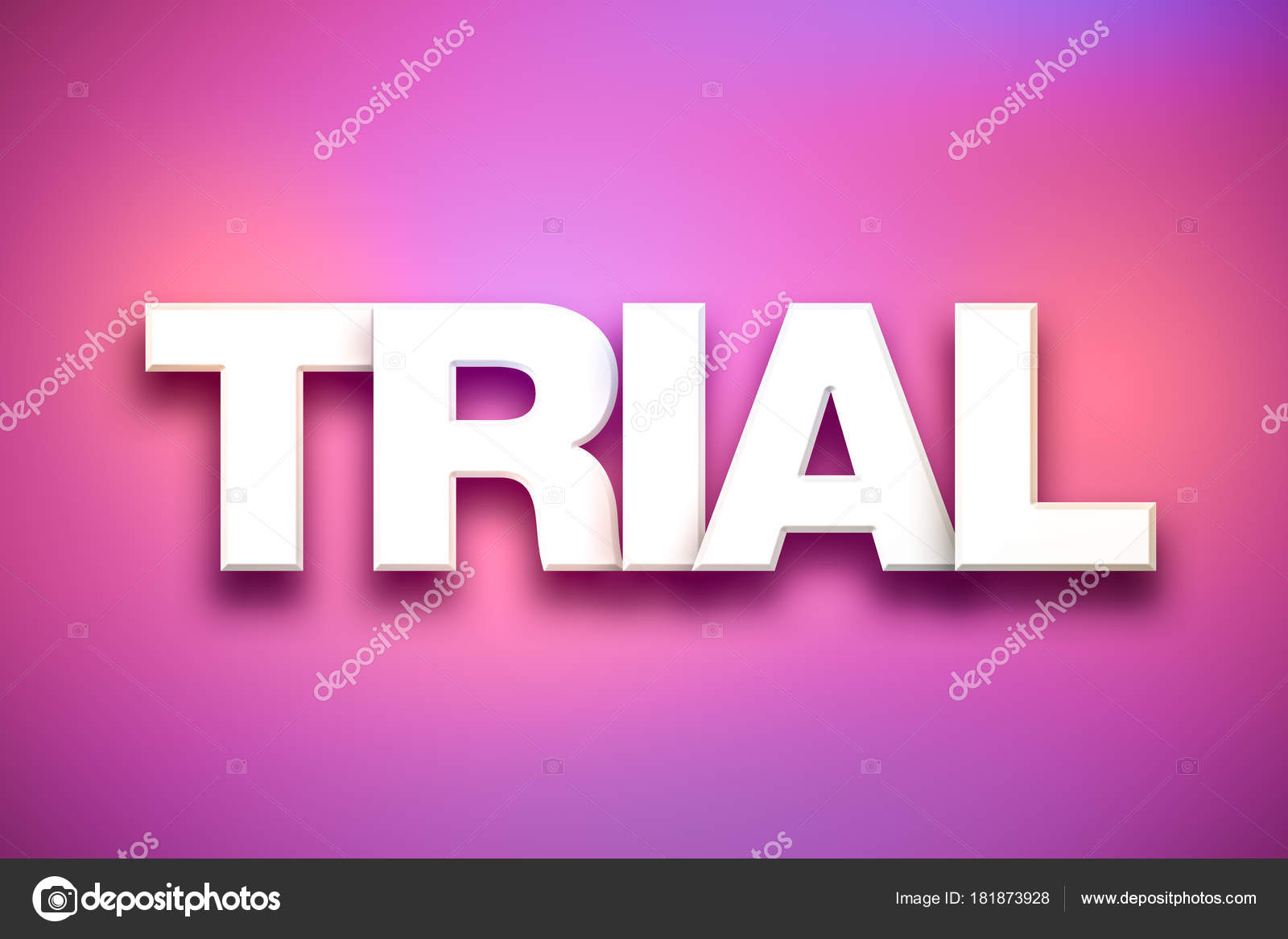 Trial Theme Word Art on Colorful Background Stock Photo by ...