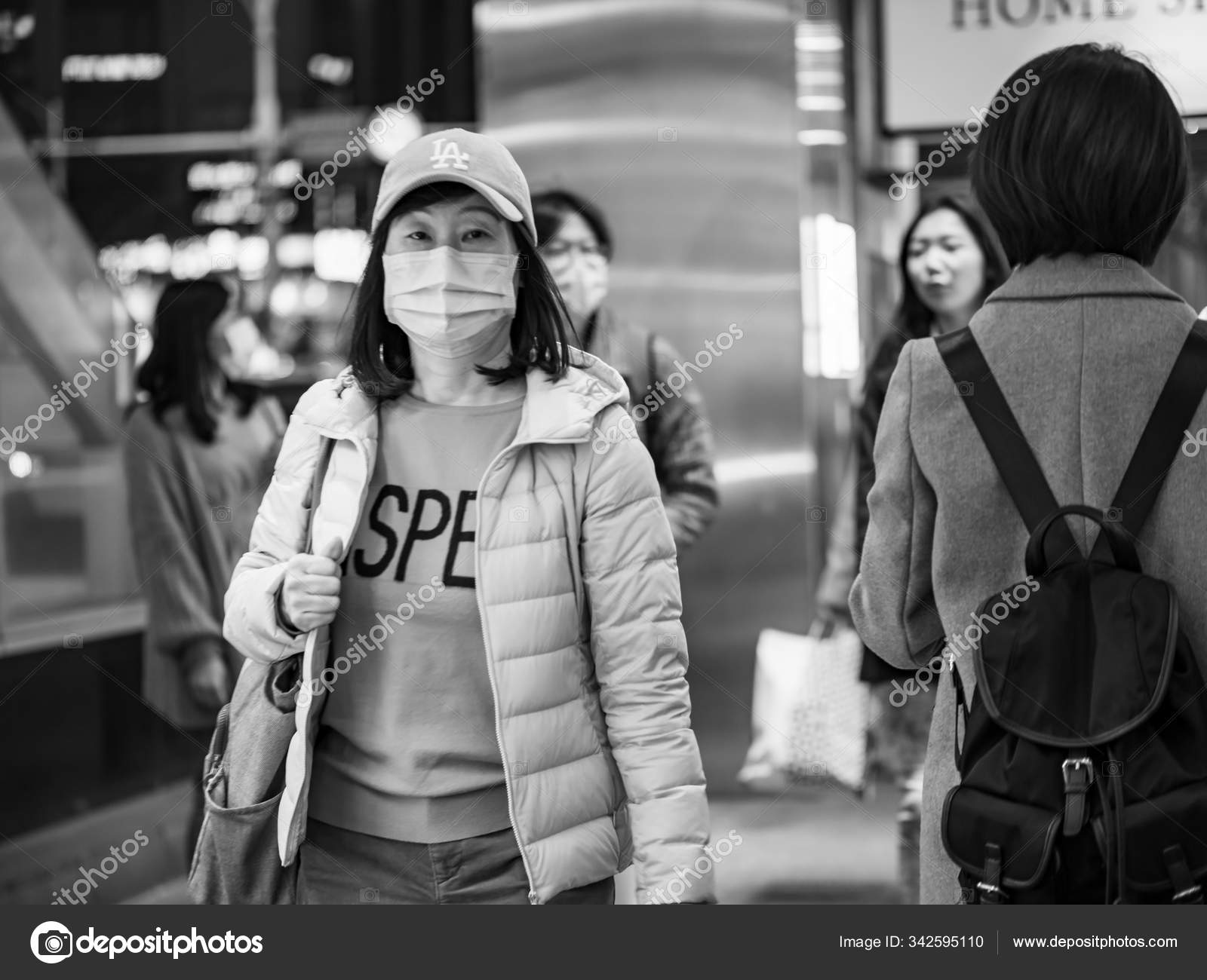 Passengers Wearing Face Mask Street Taipei Taiwan — Stock Editorial ...