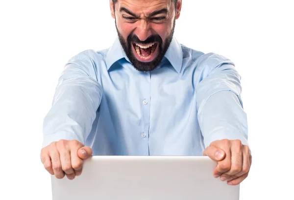 Man angry computer Stock Photos, Royalty Free Man angry computer Images ...