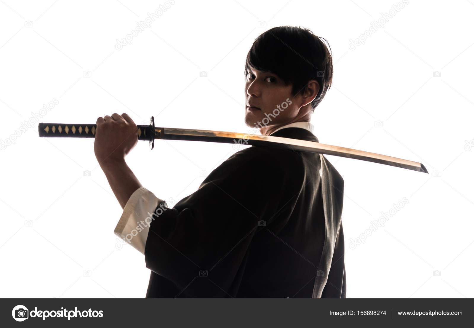 Asian samurai man with katana Stock Photo by ©luismolinero 156898274