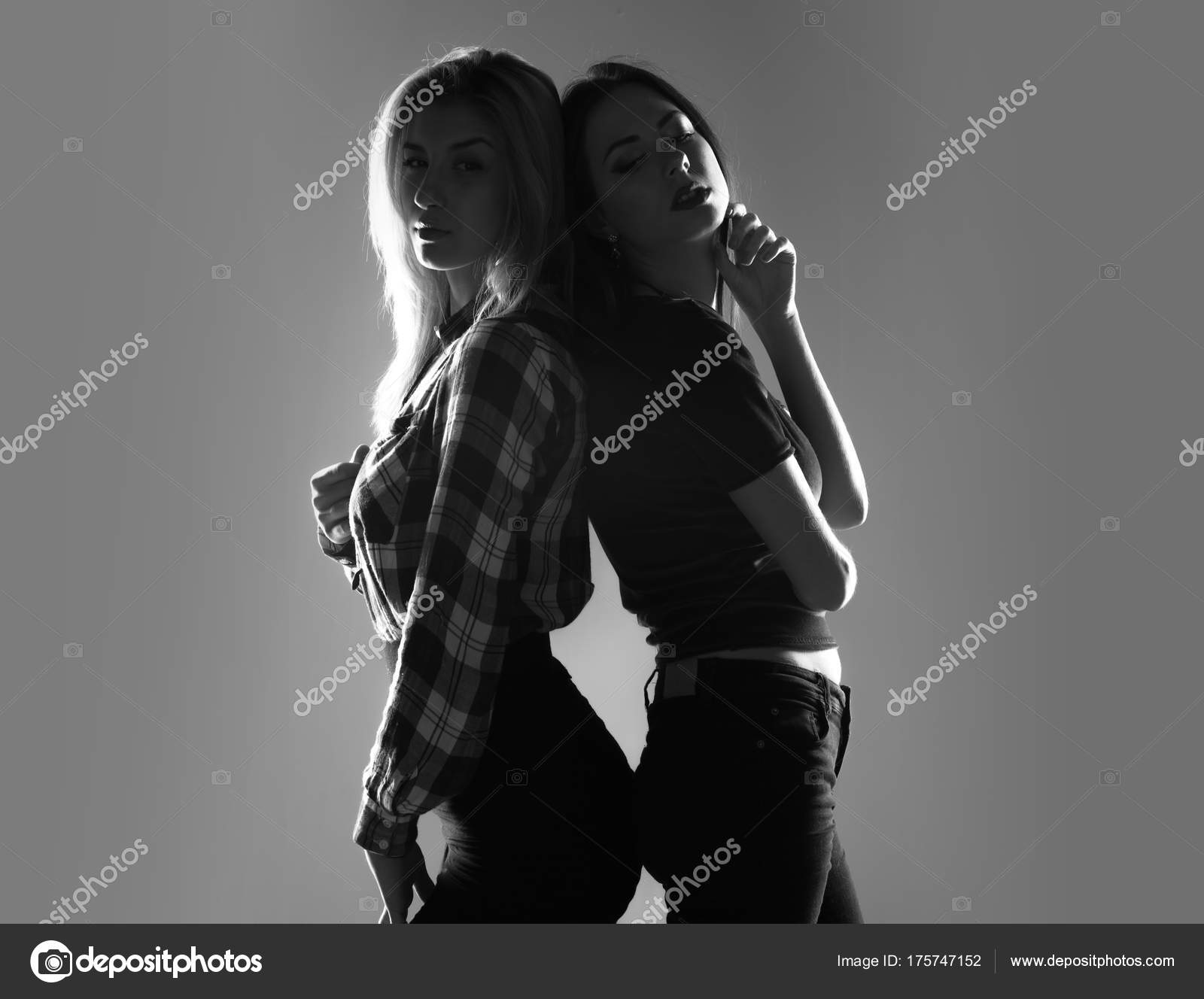 Two beautiful models posing — Stock Photo © luismolinero #175747152
