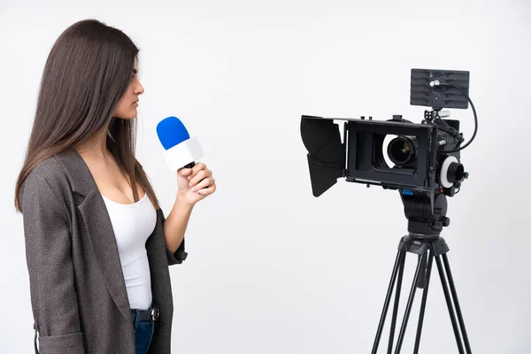 News reporter practicing Stock Photos, Royalty Free News reporter ...