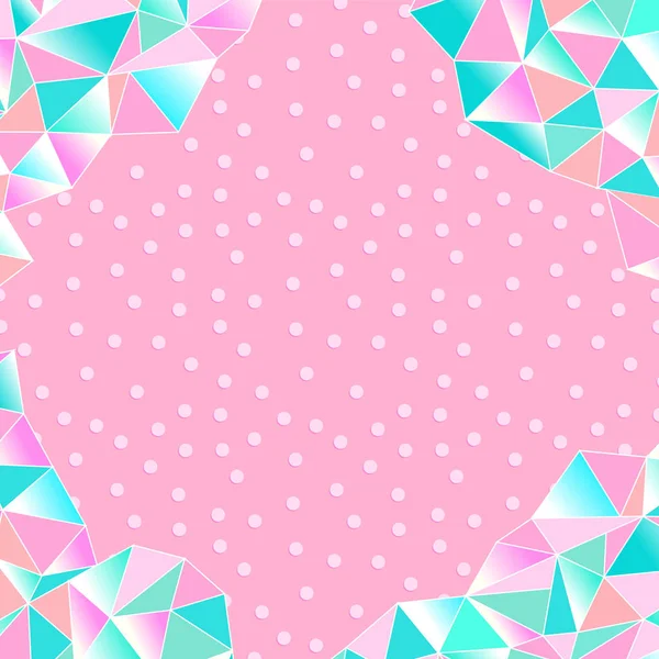 Cute background for a princess with crystals. Multicolored triangles ...