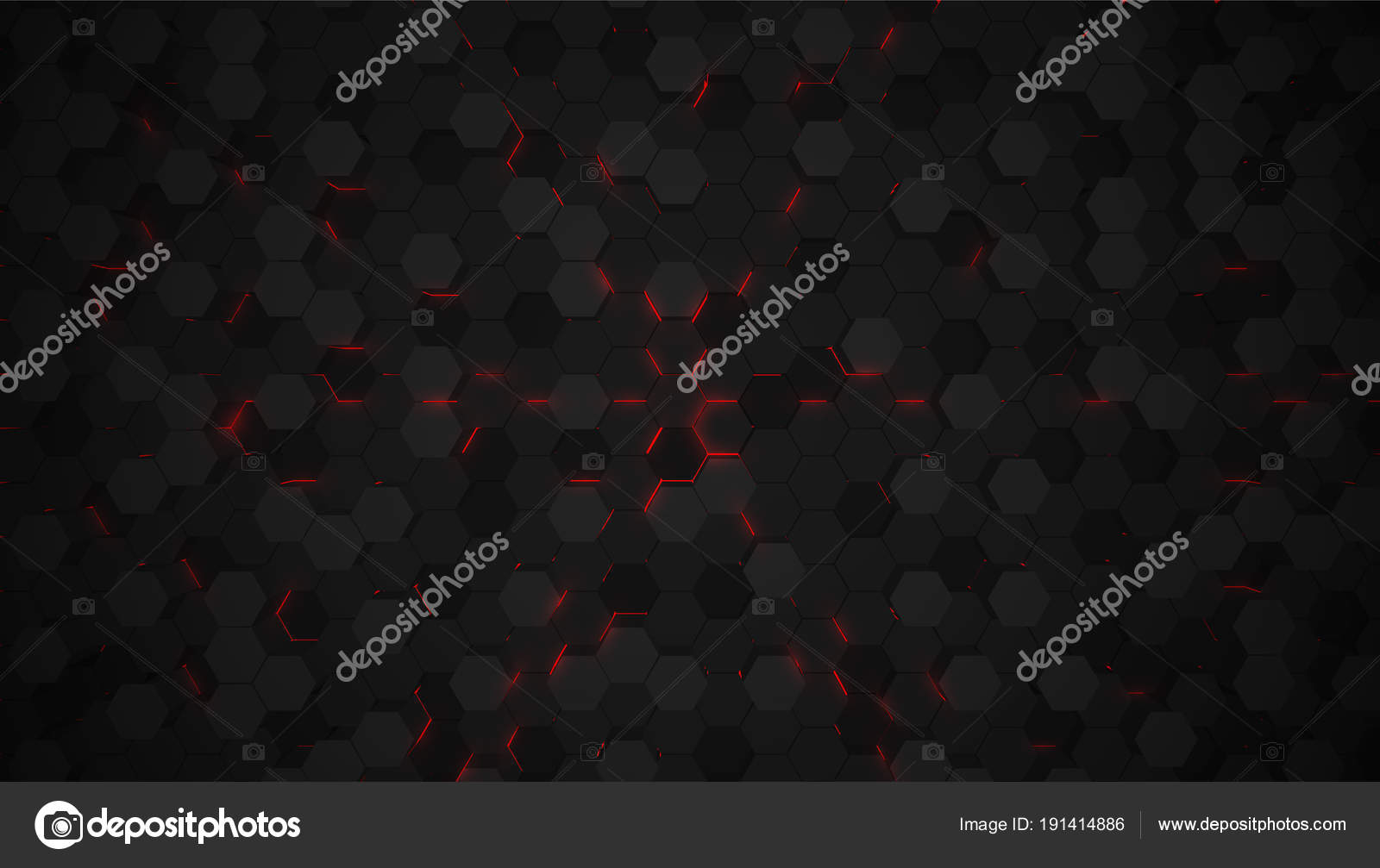 Red 3D hexagon tech background, vector illustration Stock Vector by ...