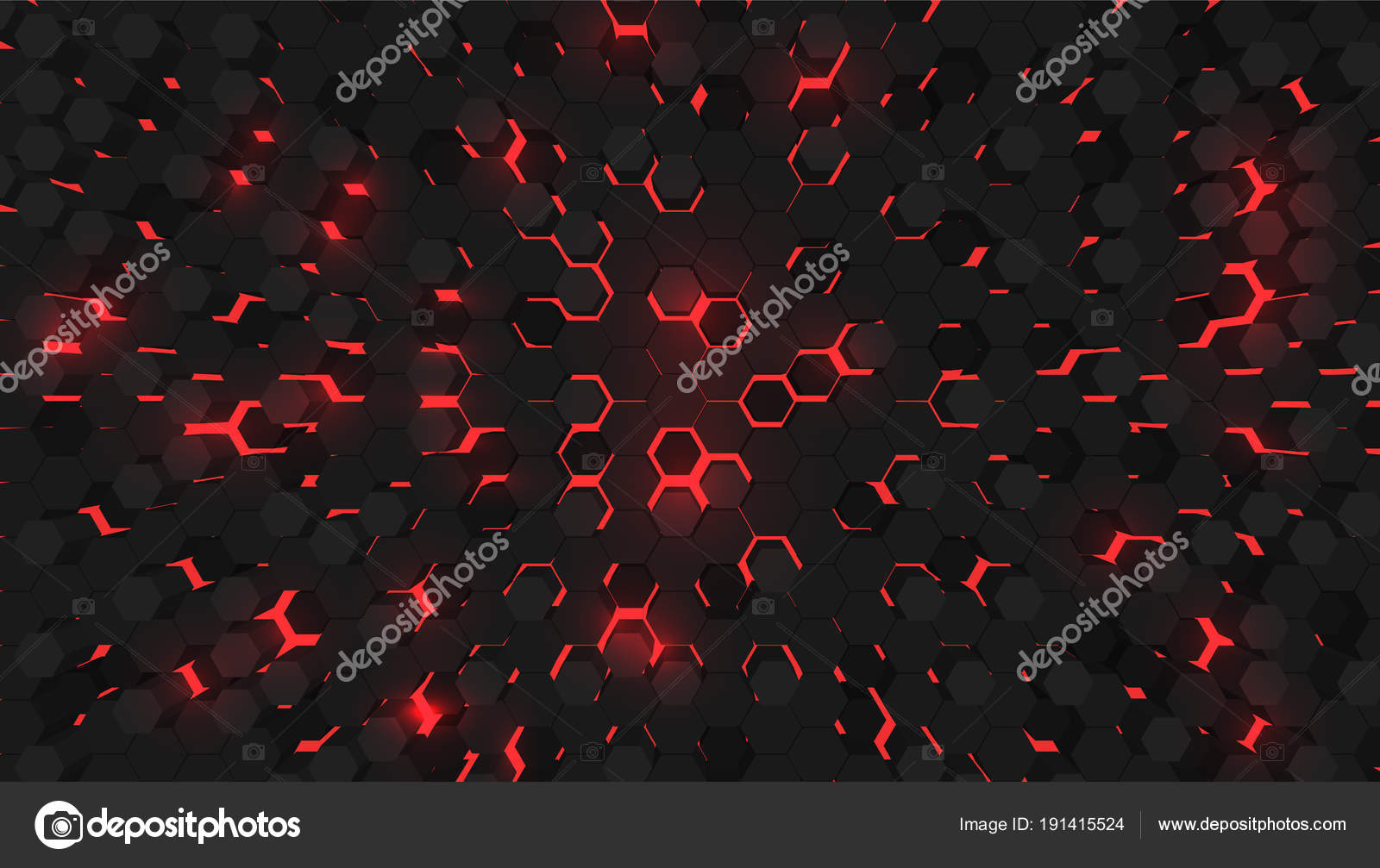 Red 3D hexagon tech background, vector illustration Stock Vector Image ...