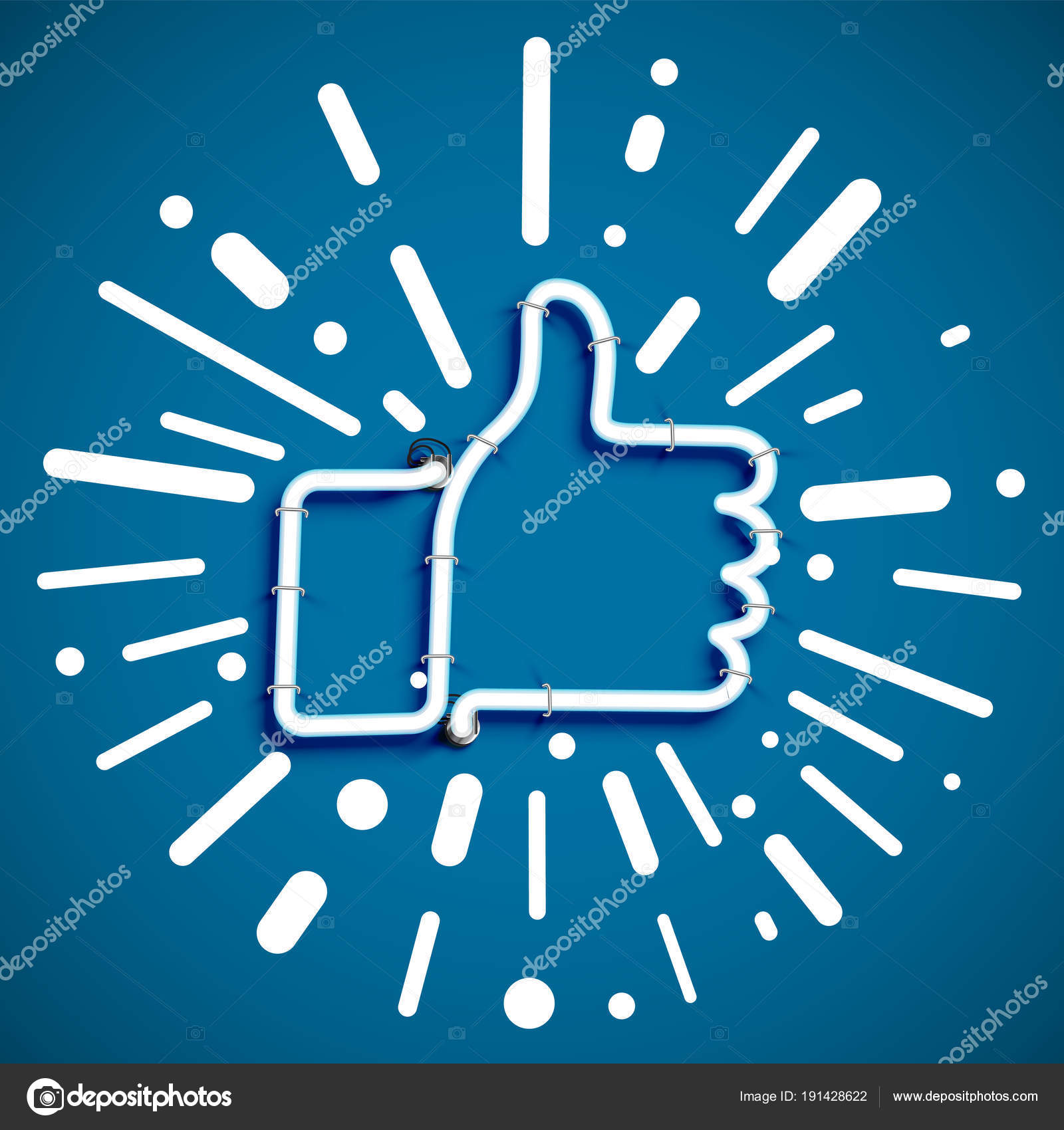 Realistic neon like sign, vector illustration Stock Vector by ©Seby87 ...