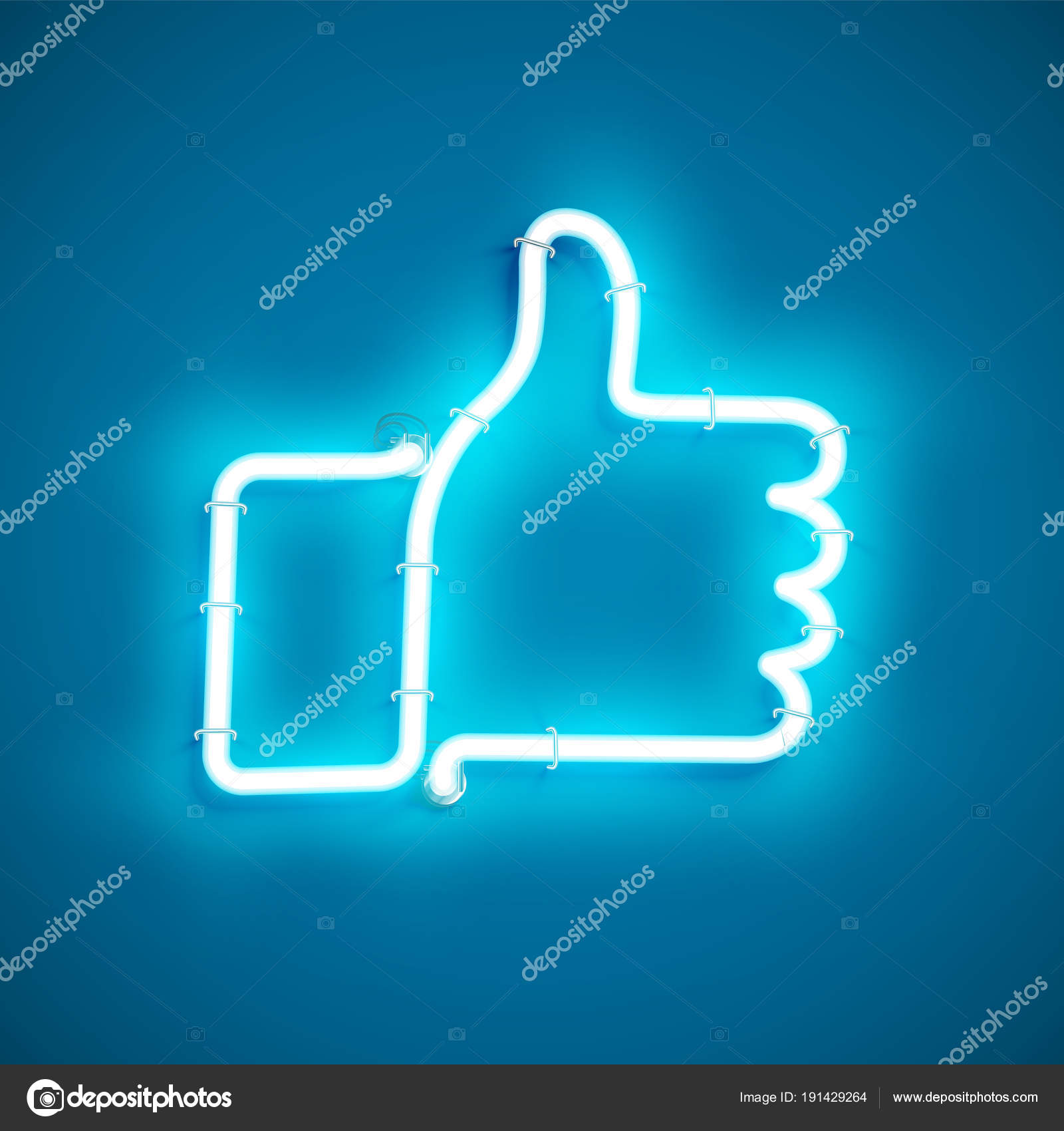 Neón realista como signo, ilustración vectorial Vector de Stock de ...