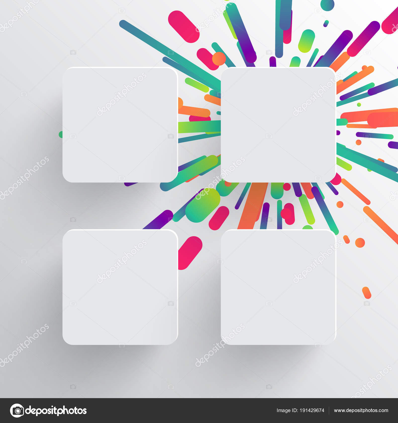Colorful blank template for advertising, vector illustration Stock ...
