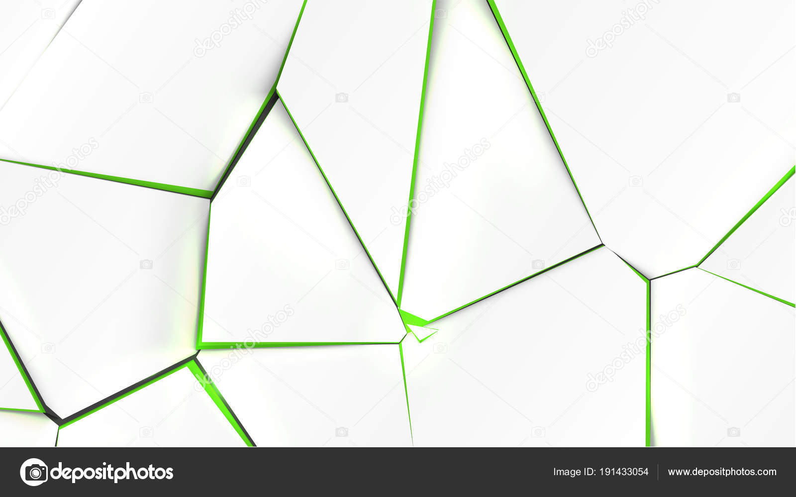 Broken surface with green color in the inside, vector illustrati Stock ...