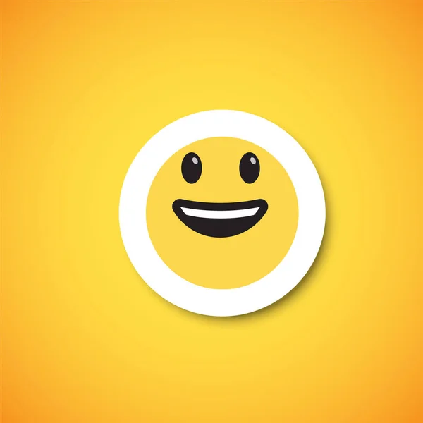 Yellow cute emoticon sticker, vector illustration Stock Vector by ...