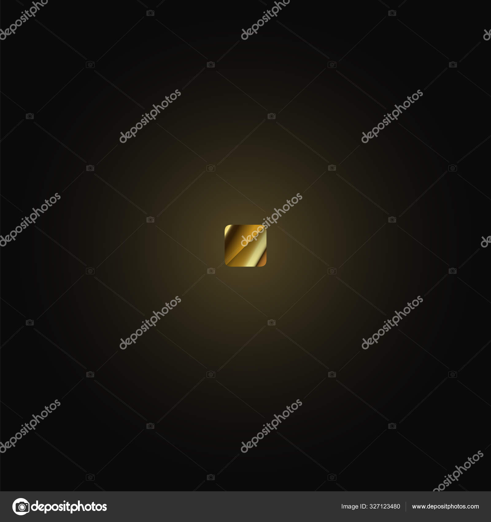 Gold paper folded character from a typeset, vector illustration Stock ...