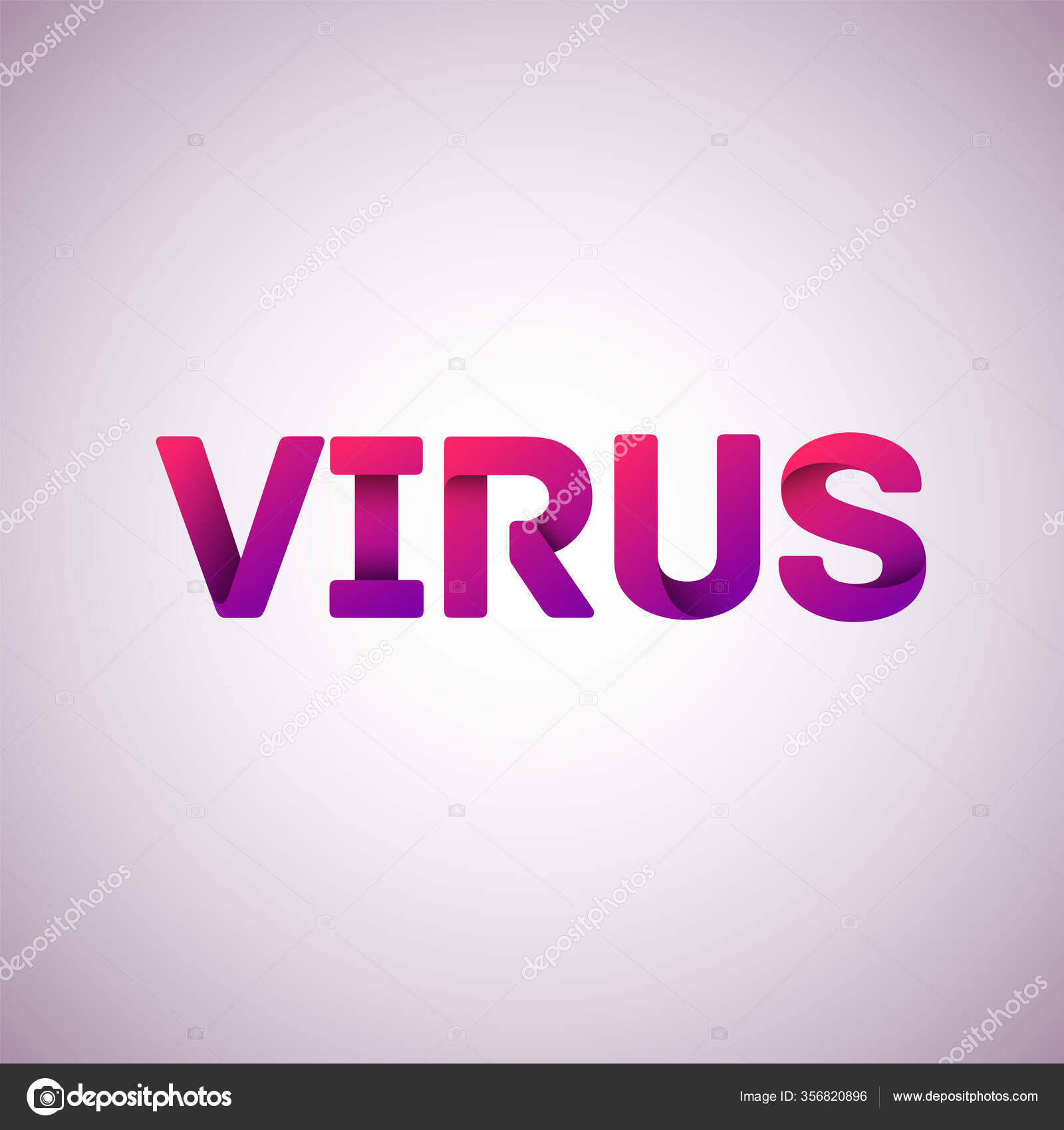 Folded Font 'Virus' Text Vector Illustration Stock Vector Image by ...