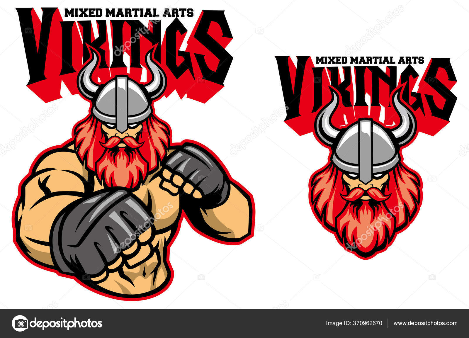 Vector Mma Fighter Viking Stock Illustration by ©bazzier #370962670