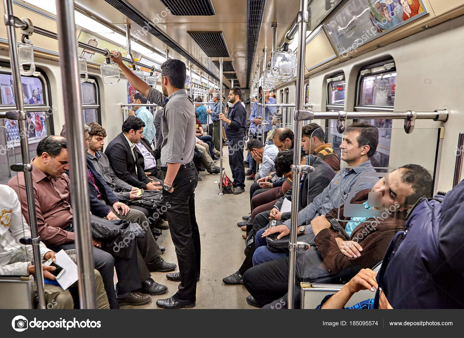 Muslims go by subway train, Tehran, Iran. – Stock Editorial Photo ...