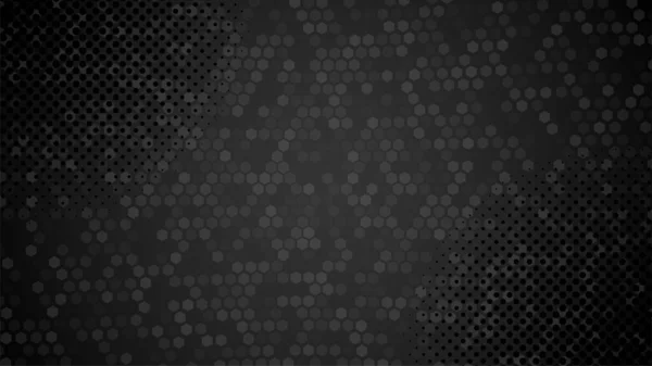 Abstract Black Background. Gradient gray backdrop. Hexagon tiles with ...