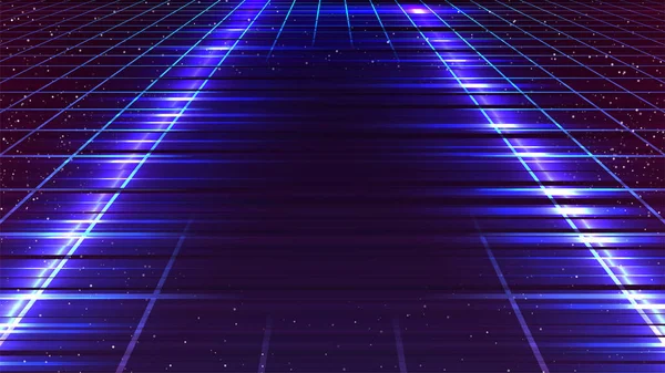 Synthwave Background Retro Futuristic 80S Style Illustration Dark ...