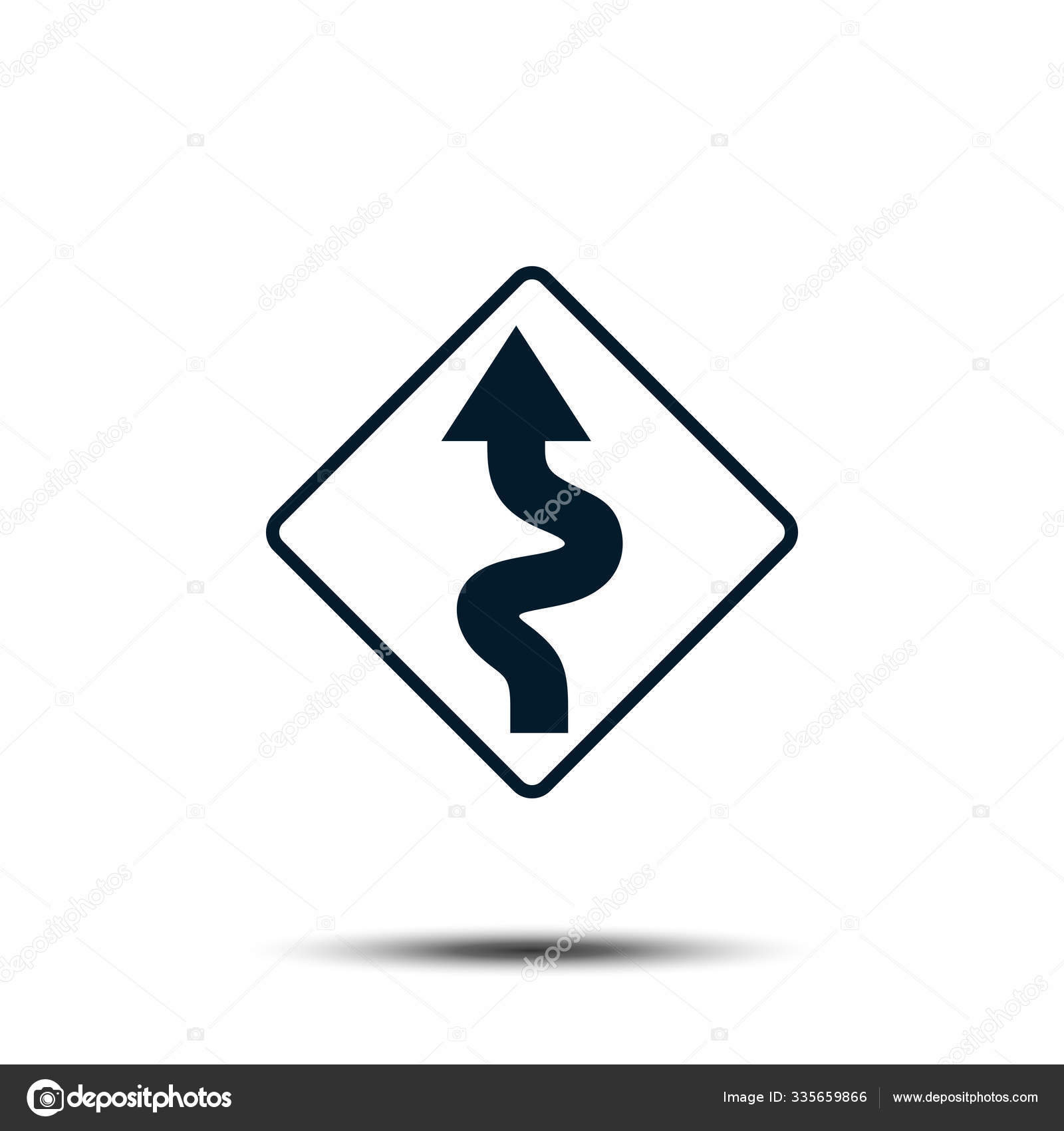 Road Sign Vector Logo Template Illustration EPS 10 Stock Vector by ...