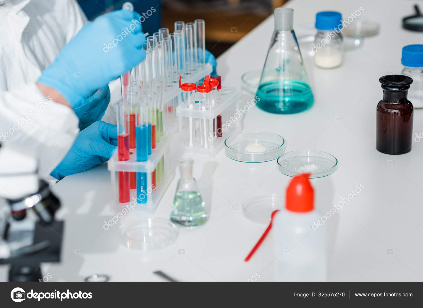 Cropped View Scientists Doing Dna Test Lab ⬇ Stock Photo, Image by ...