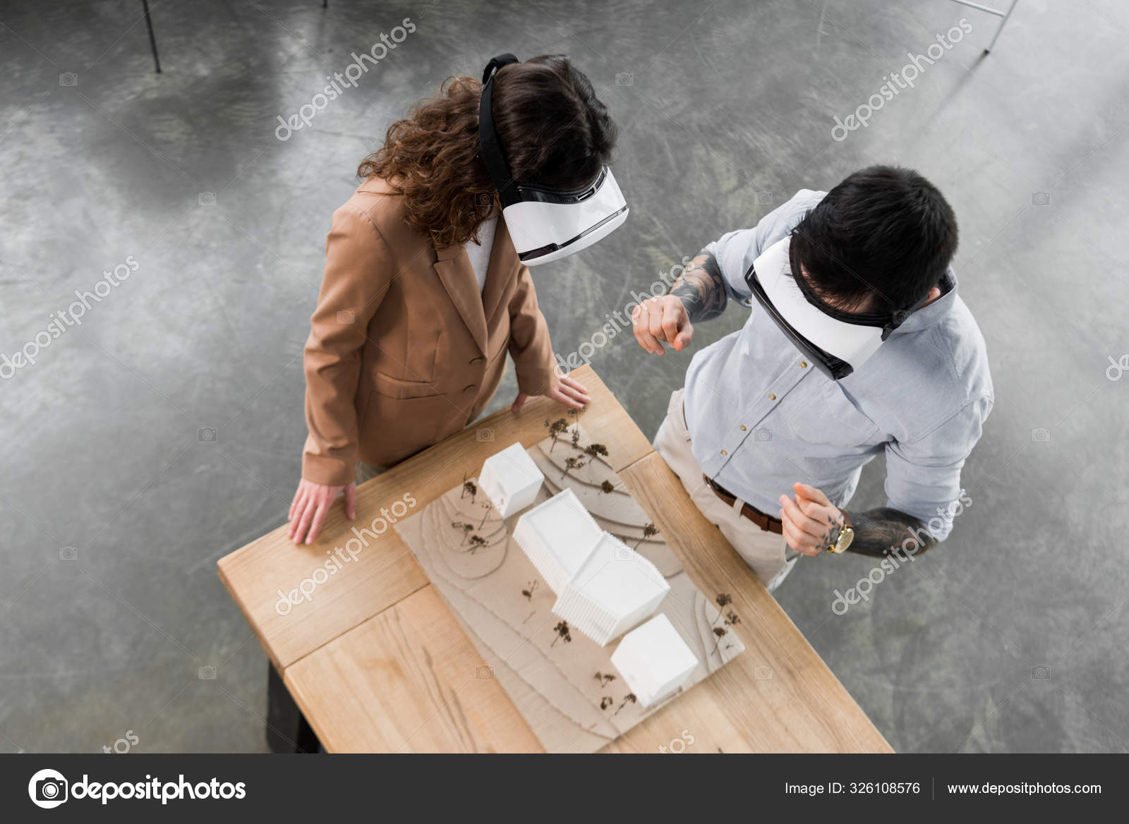 Overhead View Virtual Reality Architects Virtual Reality Headsets ...