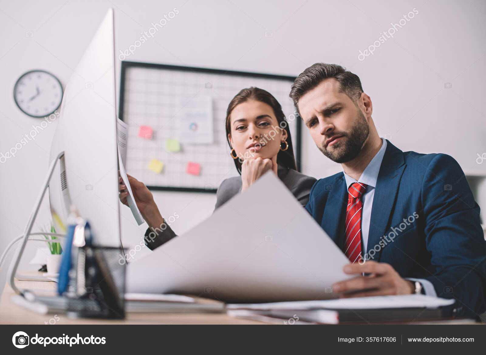 Selective Focus Analytics Working Papers Table Office — Stock Photo © HayDmitriy #357617606