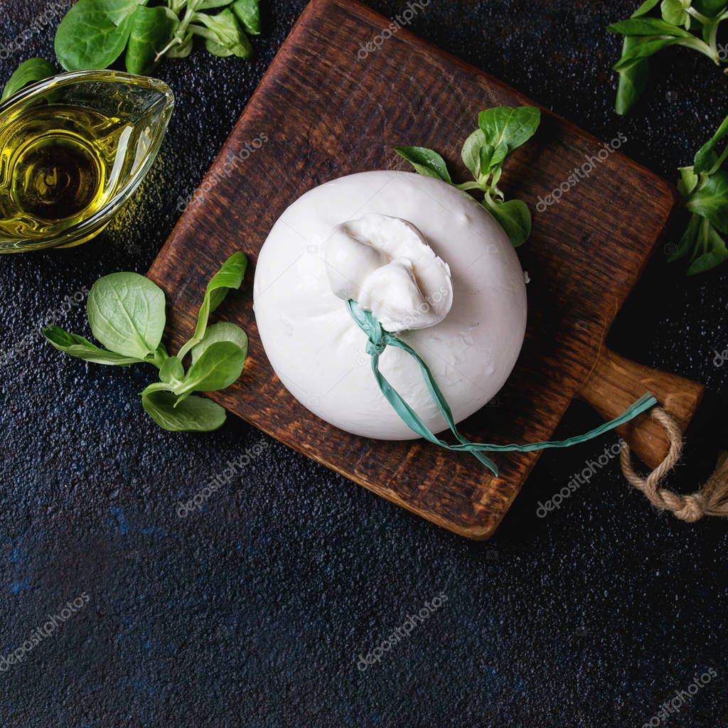 Italian cheese burrata Stock Photo by ©NatashaBreen 130097742