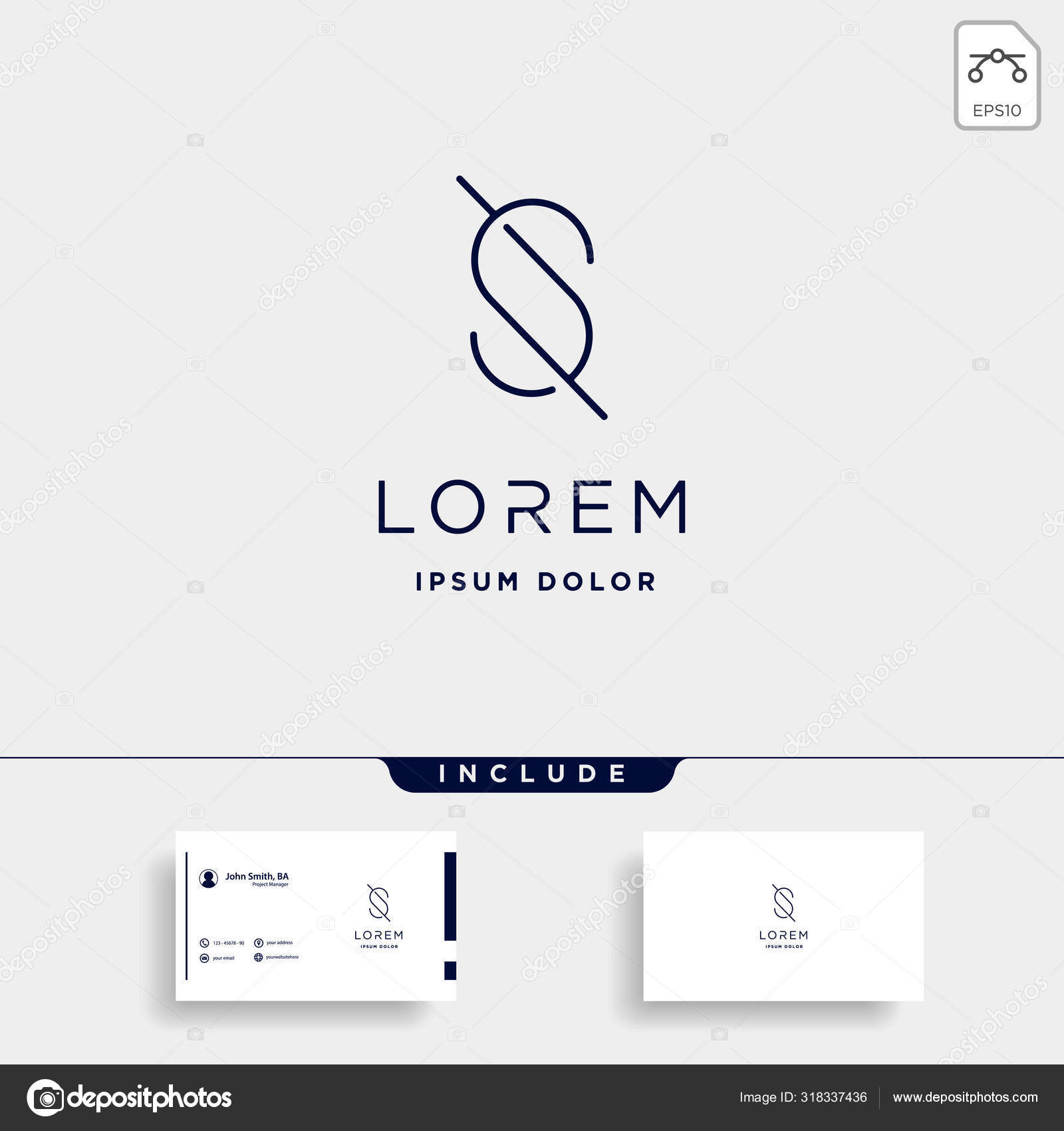 Letra S SS Logo Design Simple Vector Vector de stock por ©vectoryzen ...