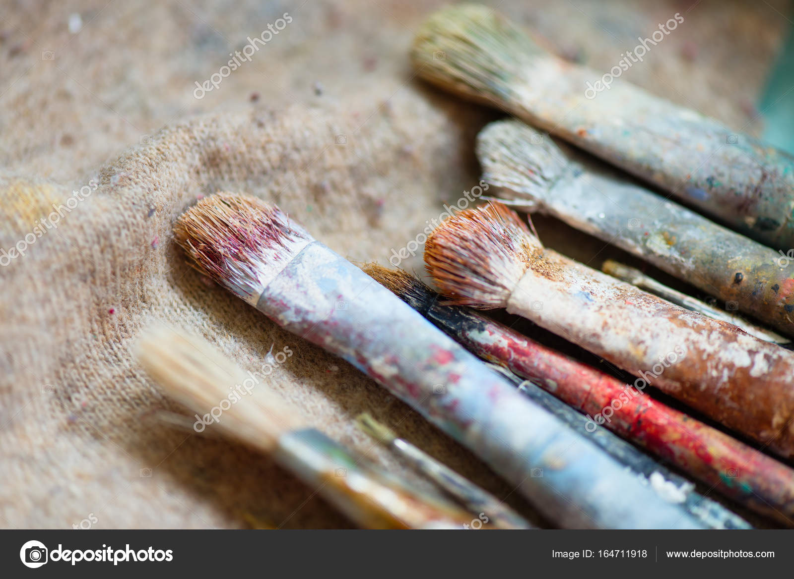 Dirty Artist Paint Brush