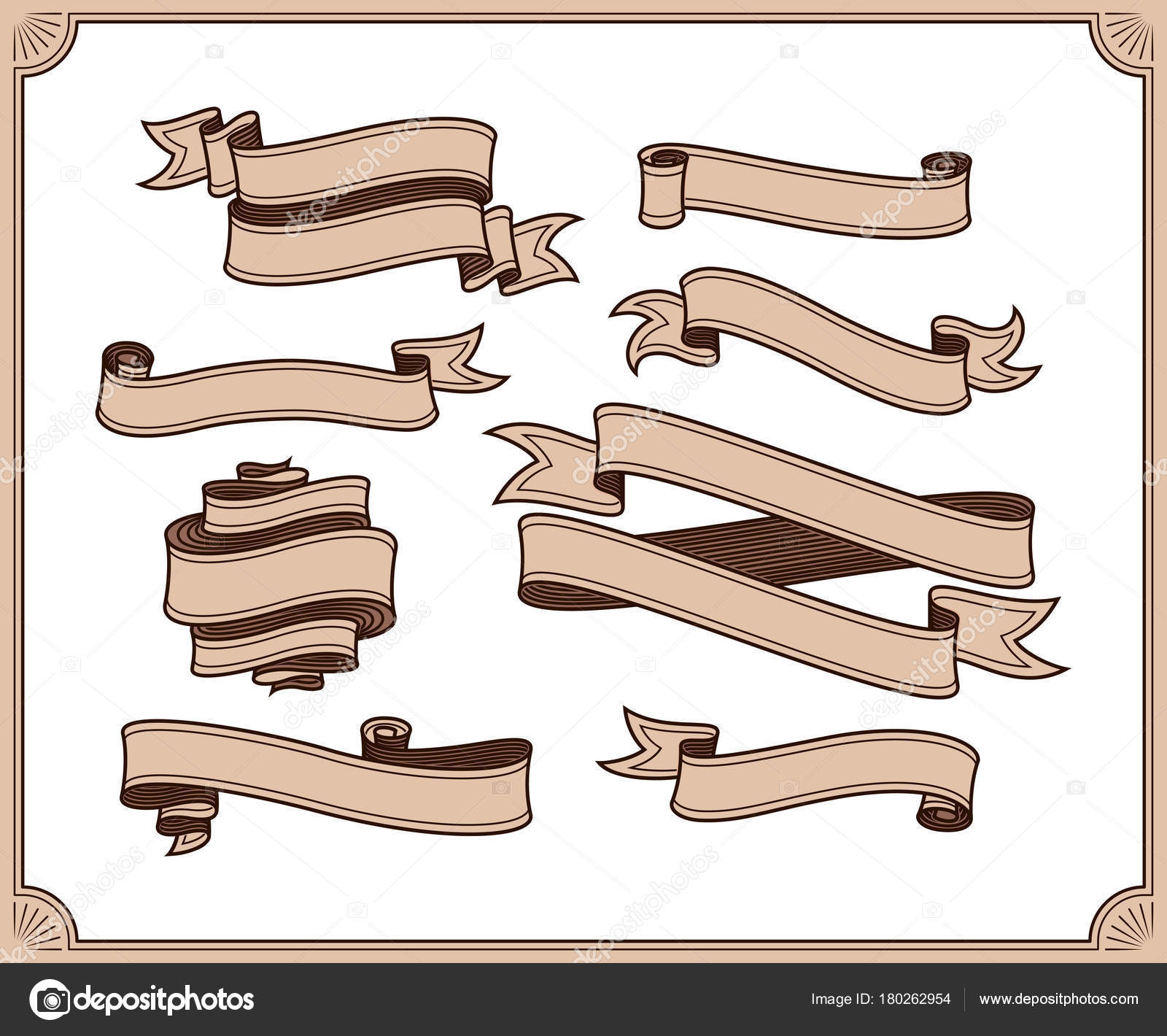 Retro Ribbon Vector Graphic Element Collection Stock Vector by ©rijal ...