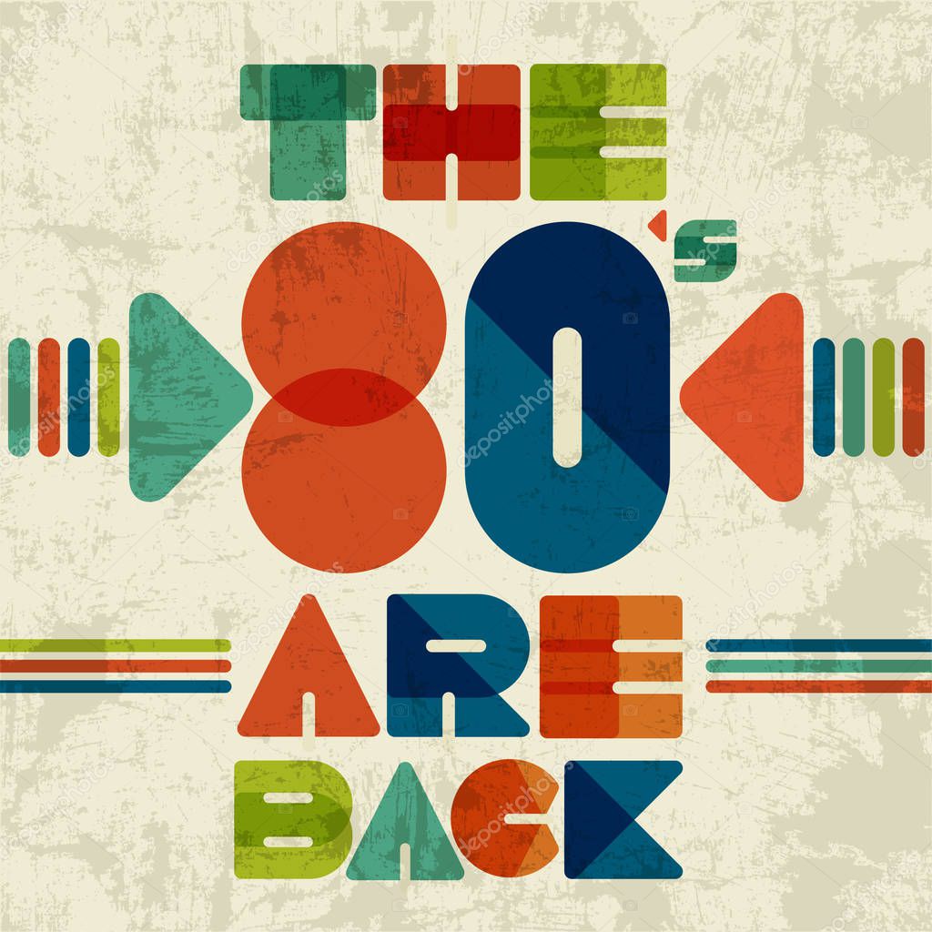 De vuelta a los 80. Estilo retro de los años 80 diseño disco de neón ...