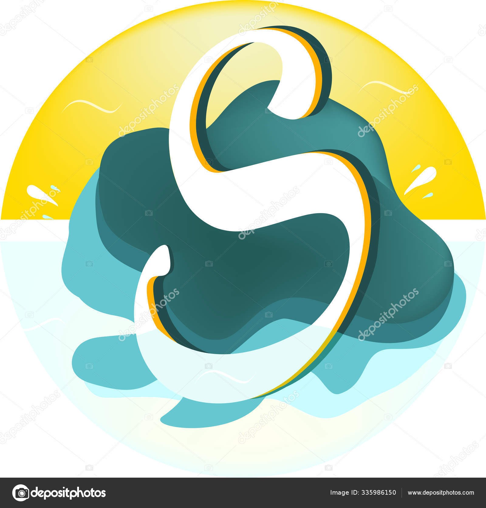 Vector Letter Sea Bacground — Free Stock Vector © triphka #335986150