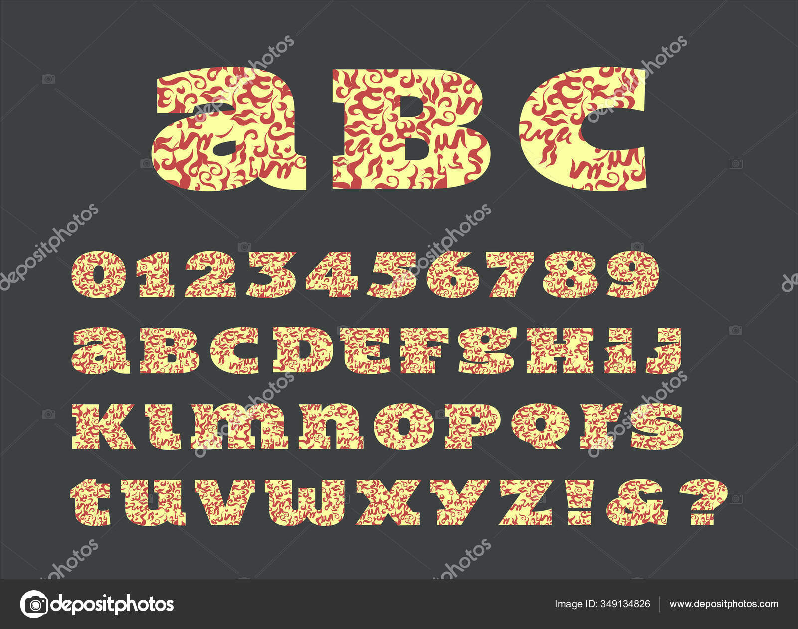 Alfabeto Vetorial Letras Com Padrão imagem vetorial de triphka© 349134826