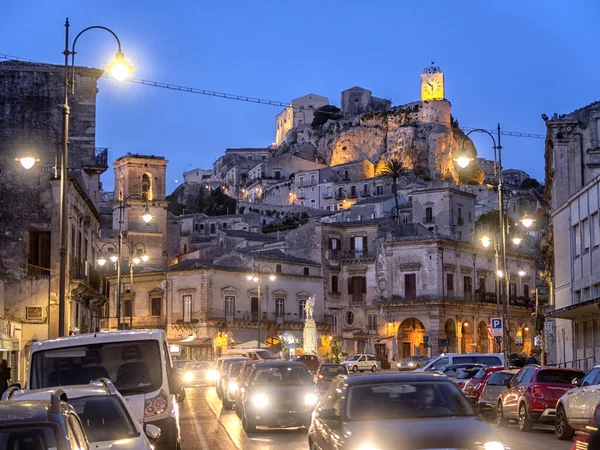 Vista al centro histórico de la ciudad de Modica en Sicilia. Italia. 2025
