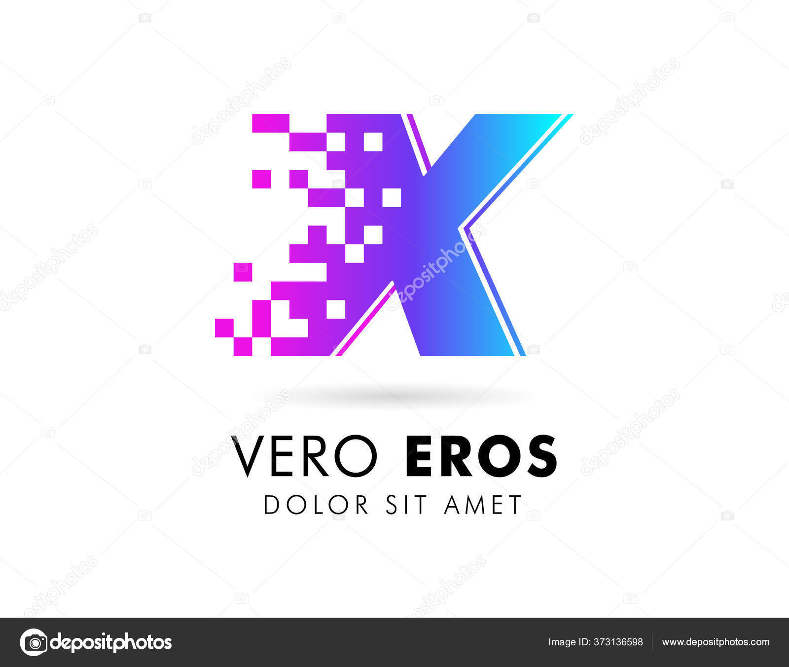 Letter Logo Design Template Letter Logo Pixel Motion Style Gradient ...