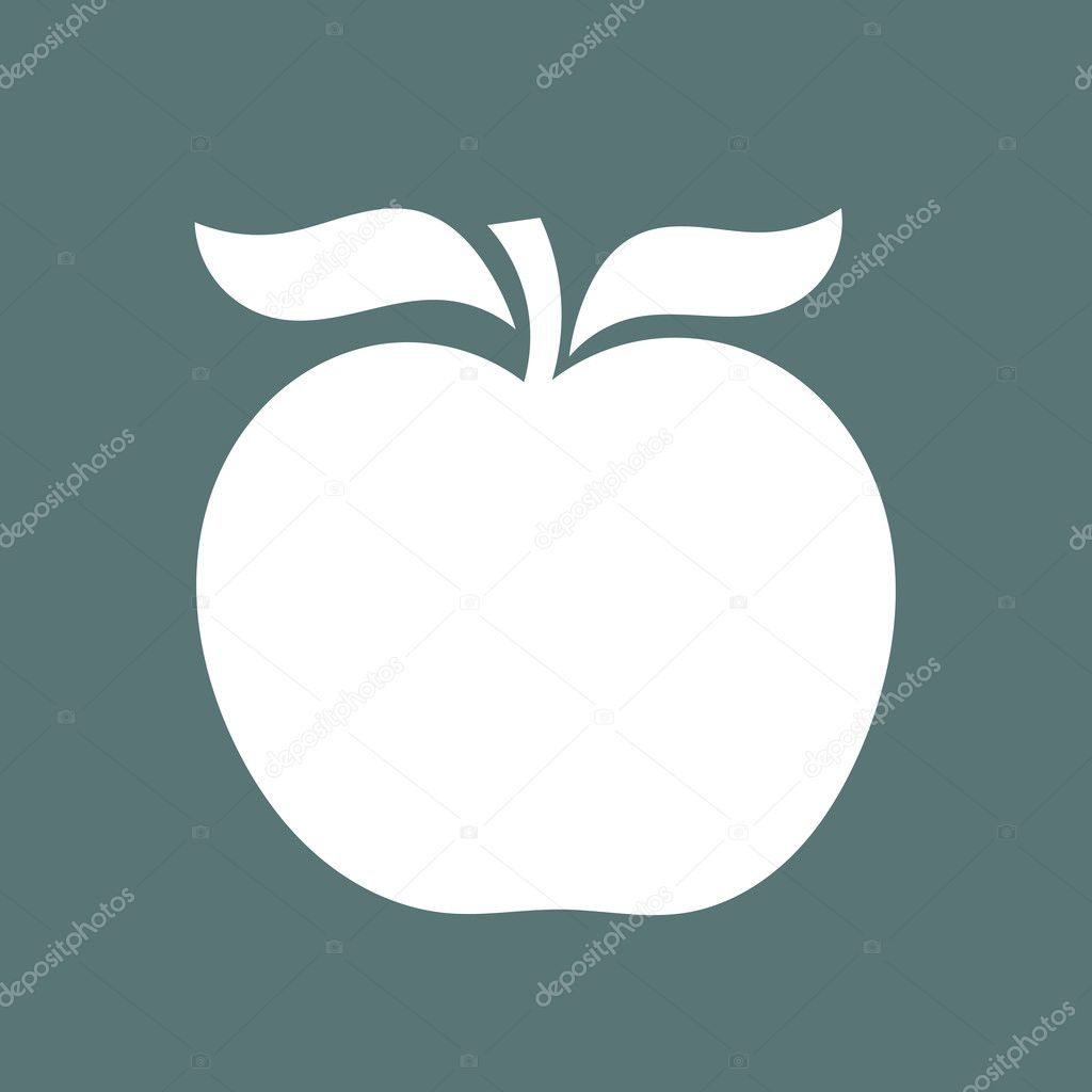 White apple shape Stock Vector by ©Studiobarcelona 125613010
