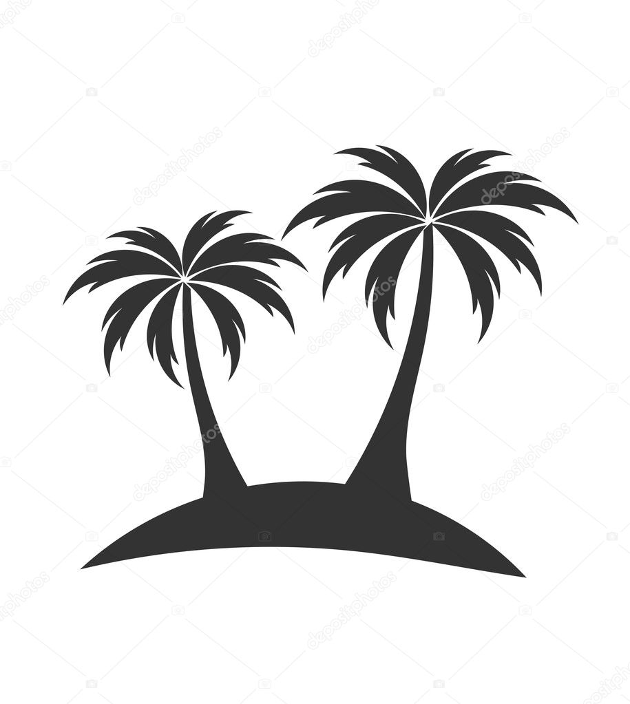 Palm trees shape vector — Stock Vector © Studiobarcelona #125613138