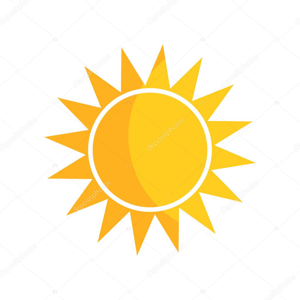Flat design simple sun icon Stock Vector by ©Studiobarcelona 128169970