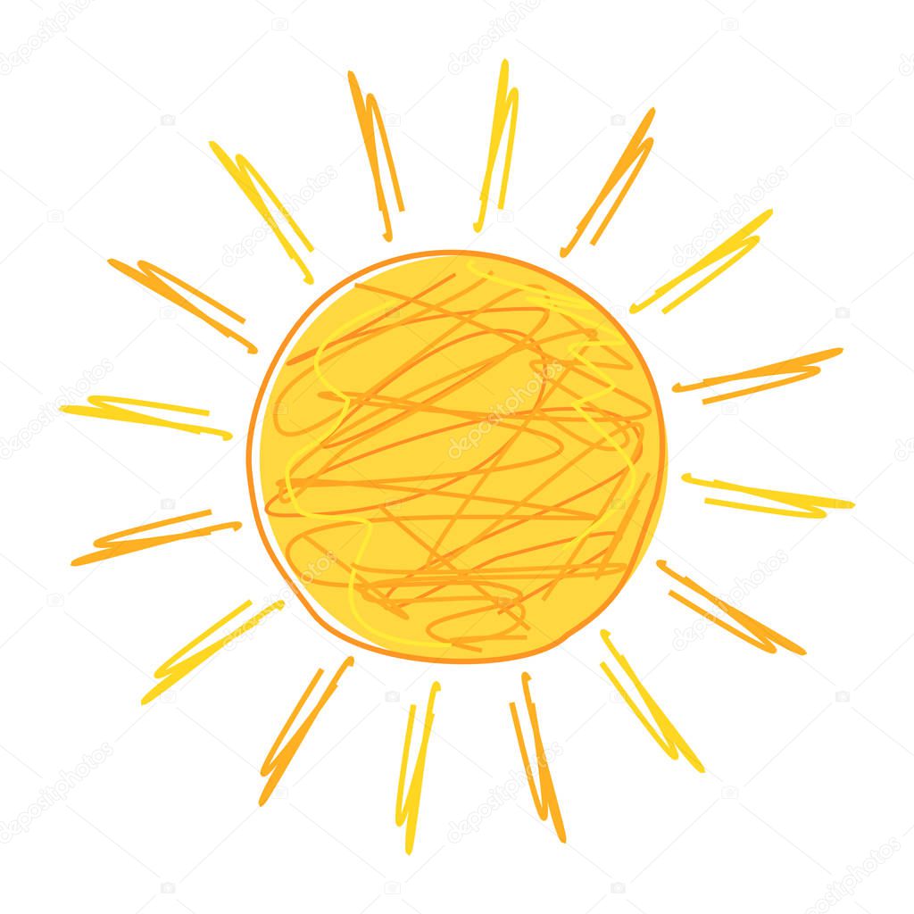Doodle sun drawing Stock Vector by ©Studiobarcelona 130498322